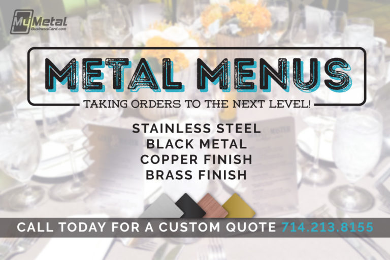 Metal Menus – Taking Orders To The Next Level! - Metal Business Cards ...
