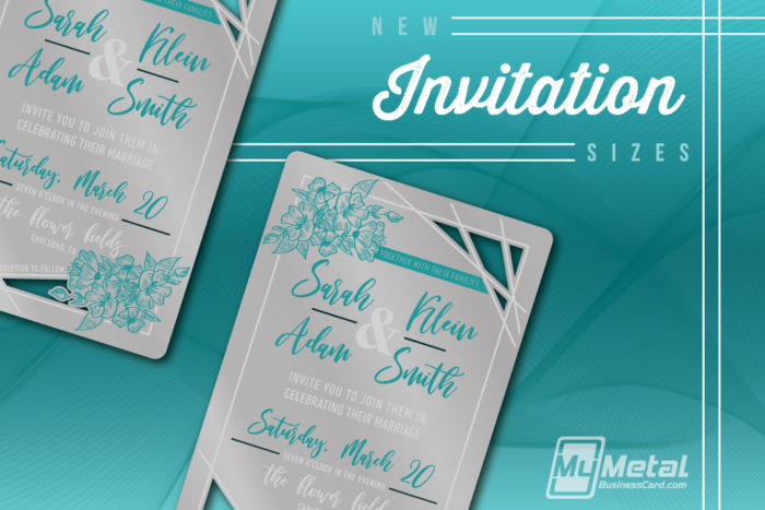 New And Exciting Metal Invitation Sizes!