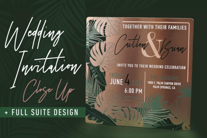 Wedding Invitation Close Up - Metal Business Cards | My Metal Business ...