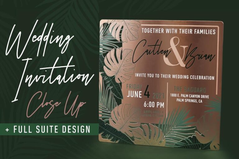 Wedding Invitation Close Up - Metal Business Cards | My Metal Business ...