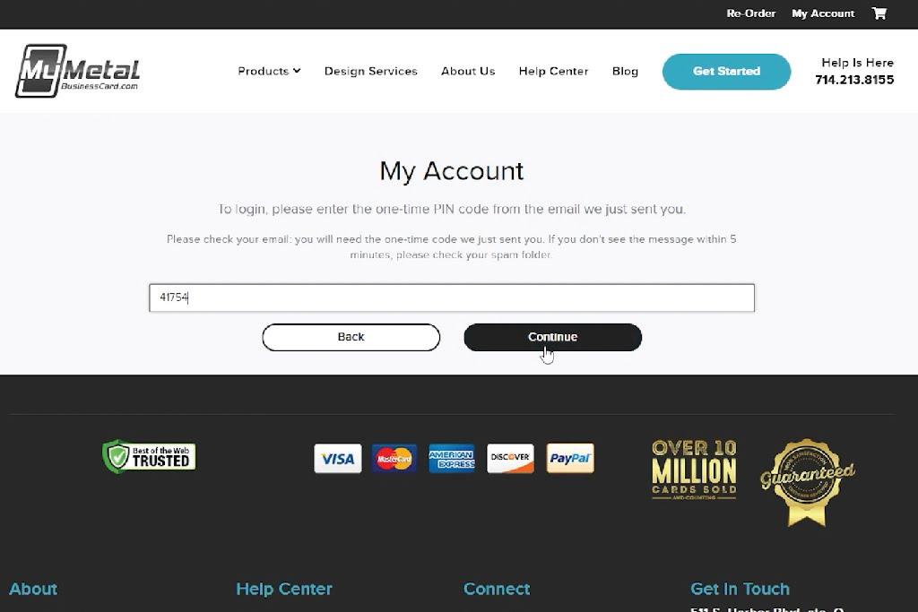 How To Place A Reorder - Metal Business Cards | My Metal Business Card ...