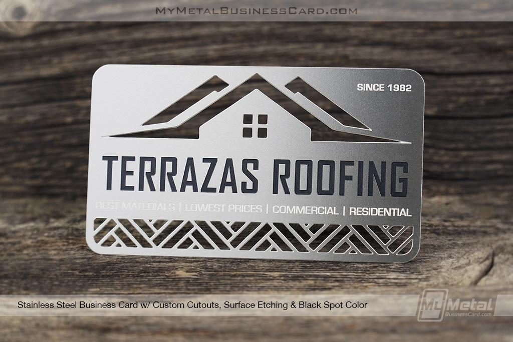 Top Roofing Business Cards - Metal Business Cards | My Metal Business ...